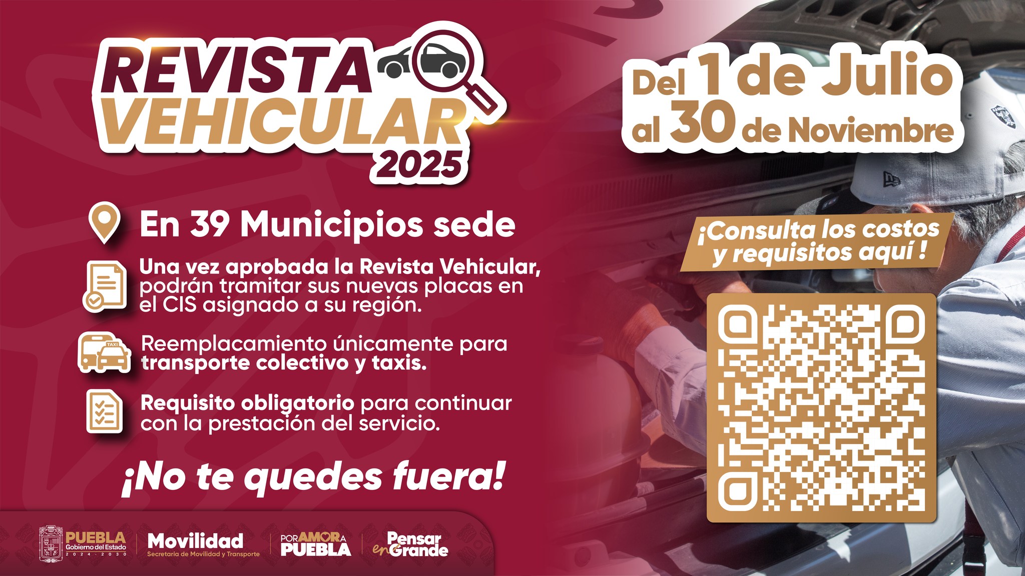 Revista Vehicular 2025 en Puebla: fechas, requisitos y costos para ...
